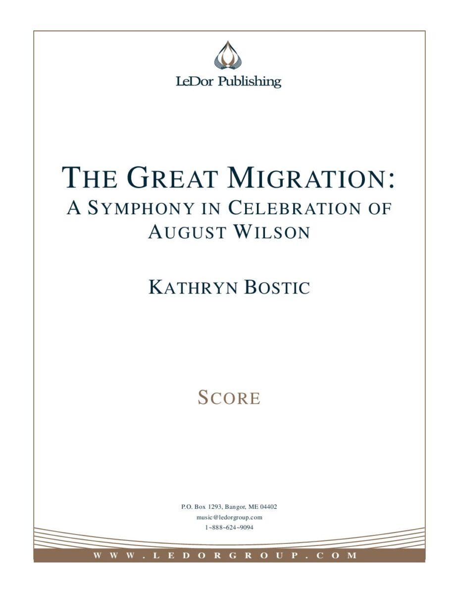 The Great Migration: A Symphony - SCORE - LeDor Publishing