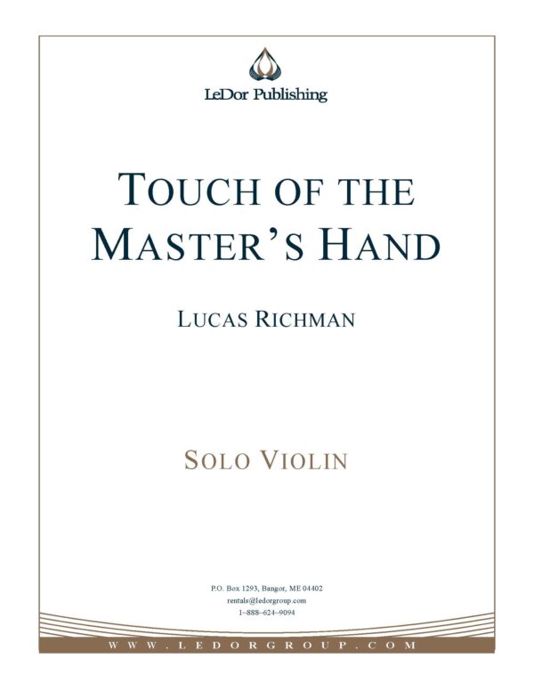 Touch of the Master's Hand - LeDor Publishing